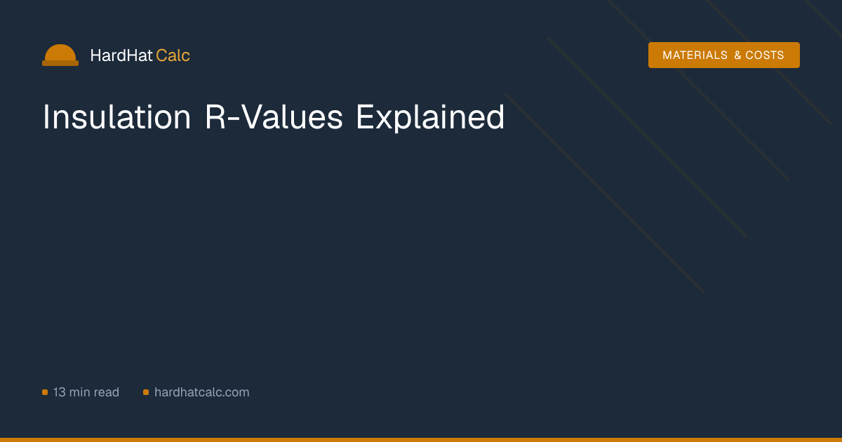 Insulation R-Values Explained — Full Guide | HardHatCalc